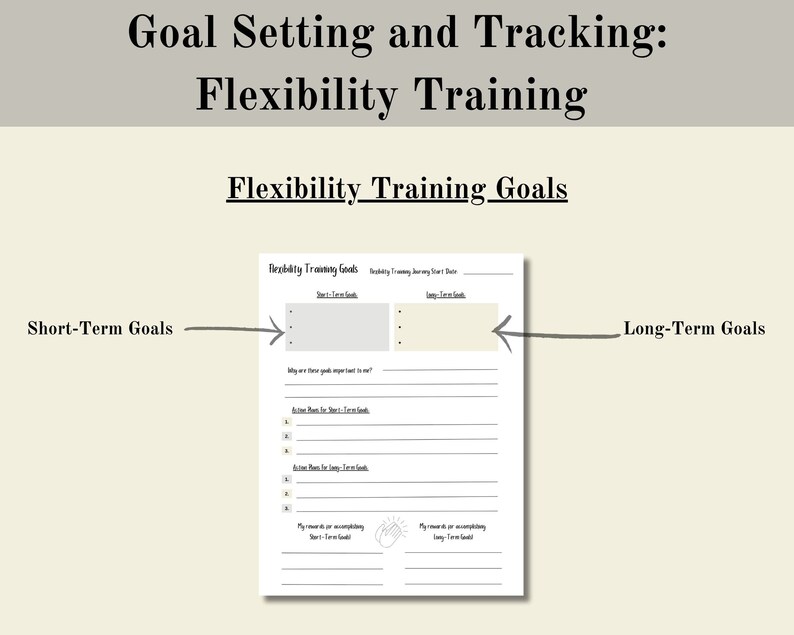 Goal Setting and Tracking Flexibility Training Tracker Goal - Etsy