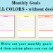 Monthly Goals, Goals Digital Printable, Goal Setting Worksheets ...