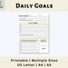 Daily Goal Sheet, Daily Goals Printable, Goal Planning, Goal Setting ...