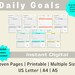 Daily Goal Sheet, Daily Goals Printable, Goal Planning, Goal Setting ...