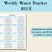 Blue Water Tracker Printable, Hydration Tracker, Habit Tracker, Water ...