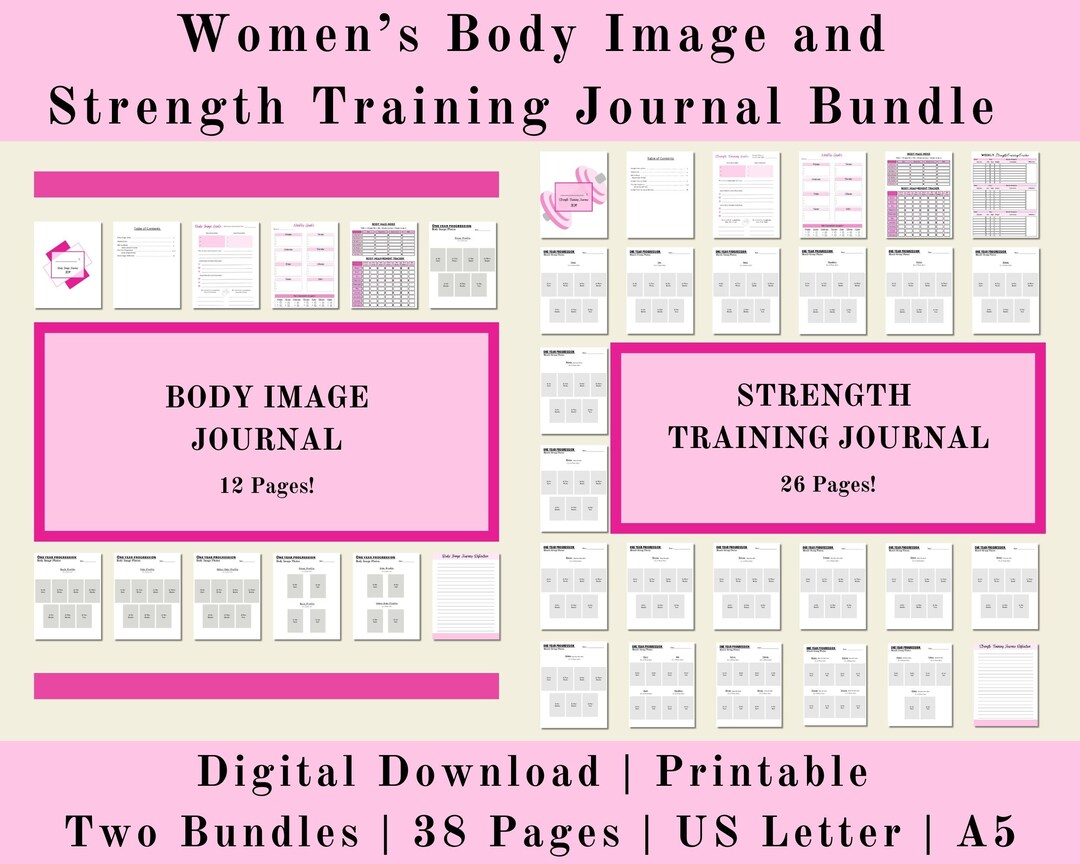 Body Image Journal, Strength Training Journal, Weight Lifting Journal, Fitness Trackers ...