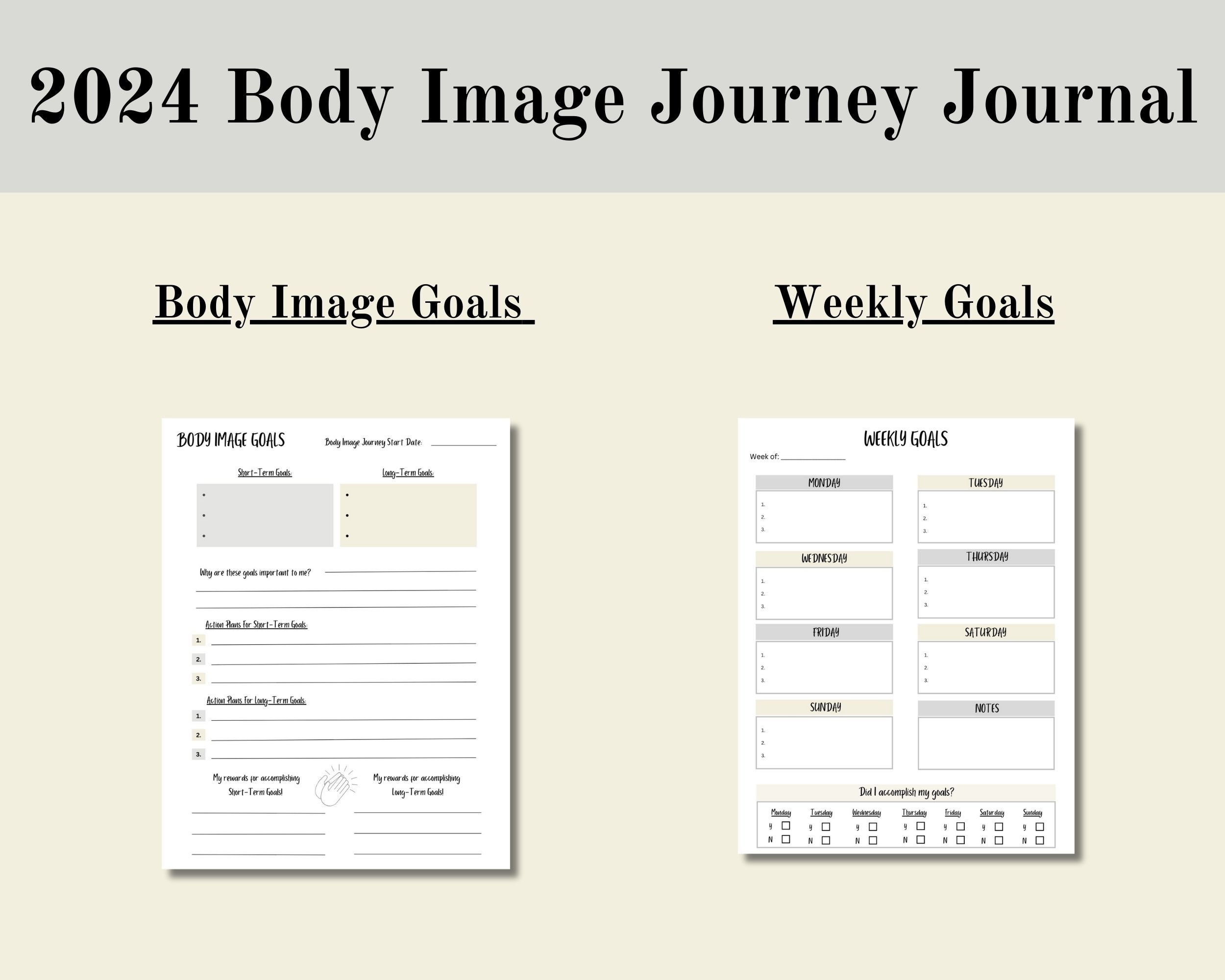 2024 Body Image Journal, Body Image Journal, Body Measurement Tracker ...