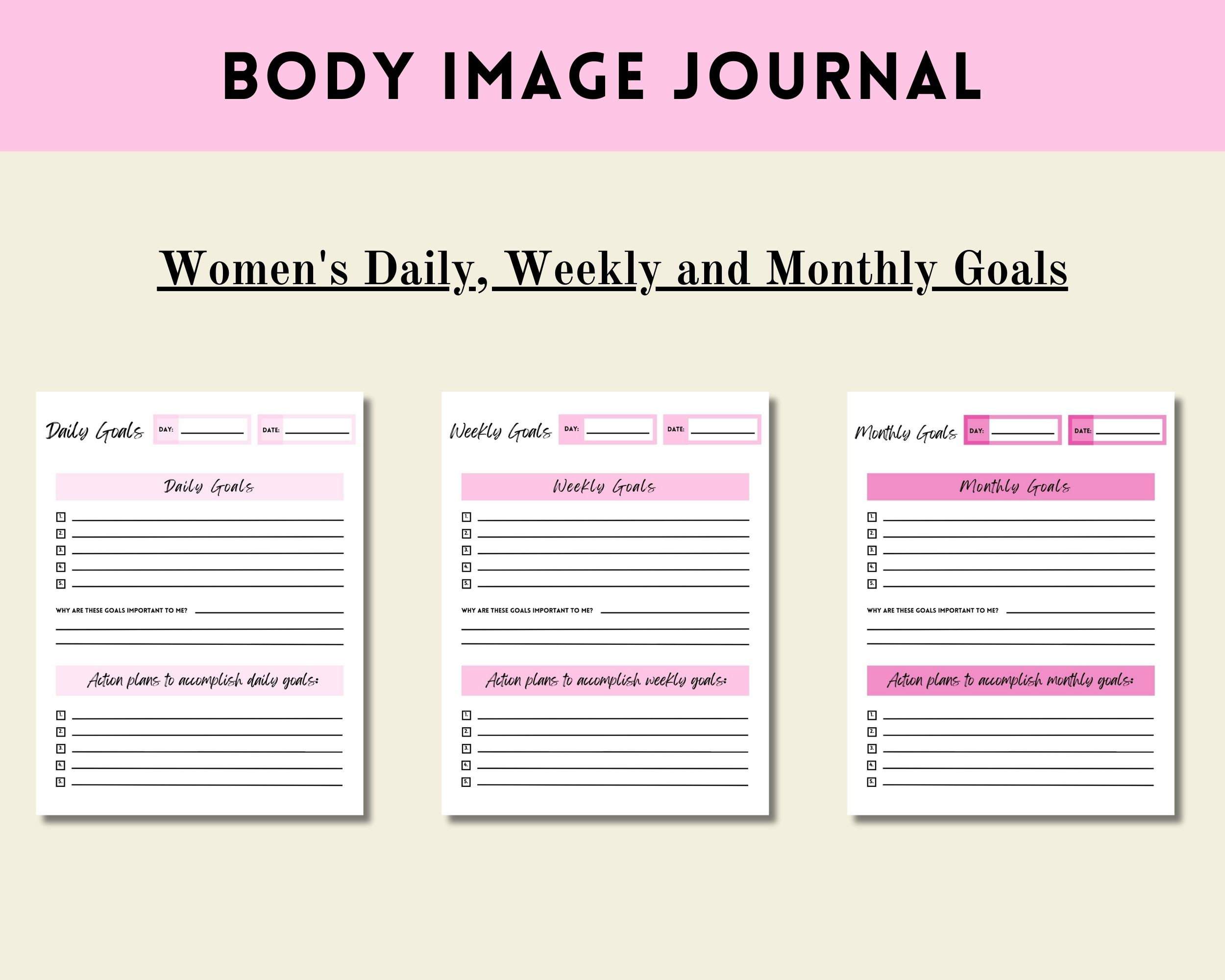 2024 Body Image Journal, Men's and Women's, Body Measurement Tracker ...