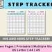 Step Tracker Printable, Daily Step Log Printable, Fitness Tracker ...