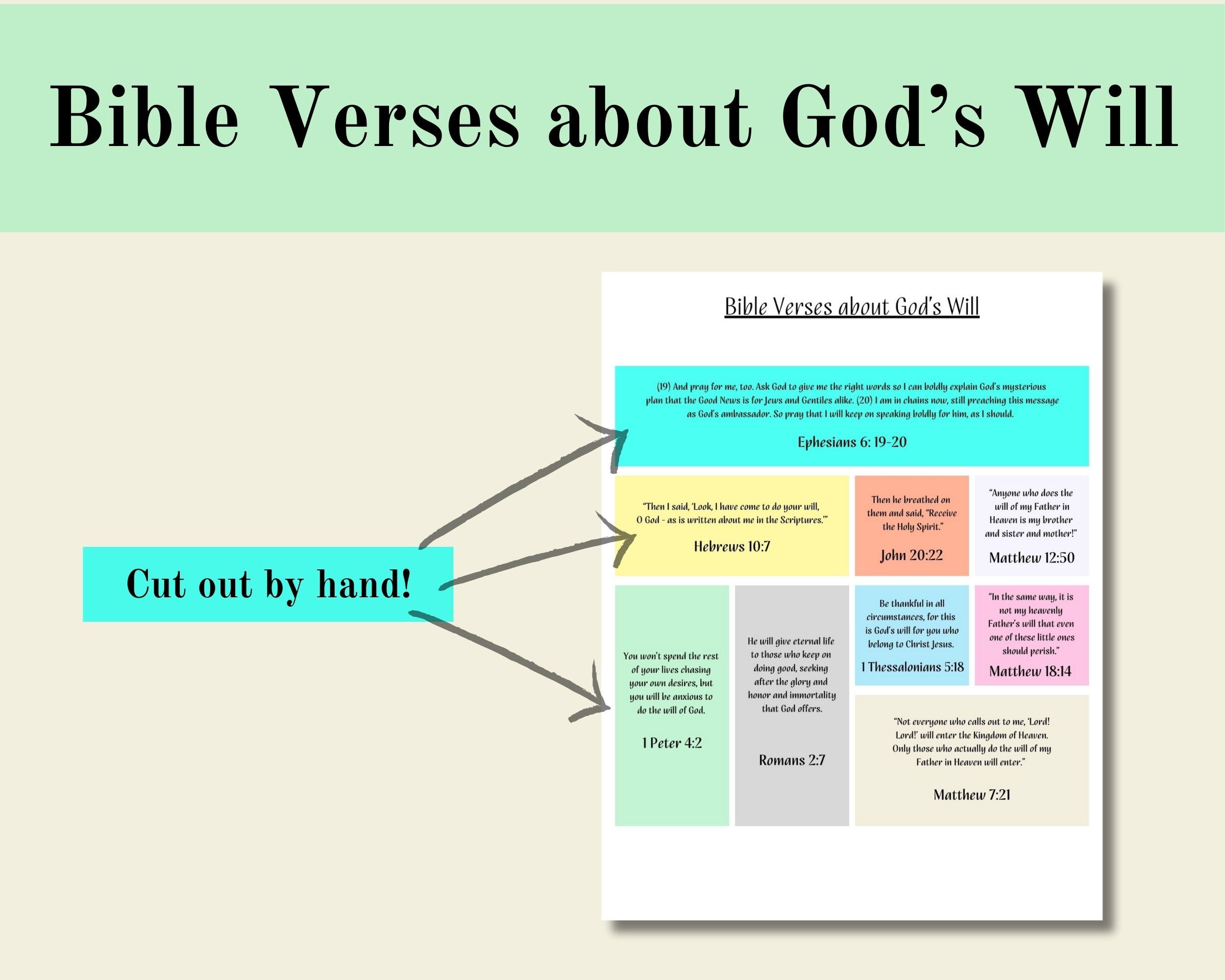 Printable Bible Verse Stickers Gods Will, Digital Scripture Stickers ...