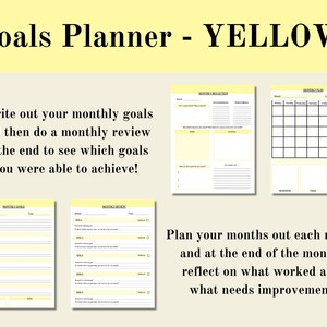Goals Planner, Vision Board, Habit Tracker, Printable Digital Goal ...