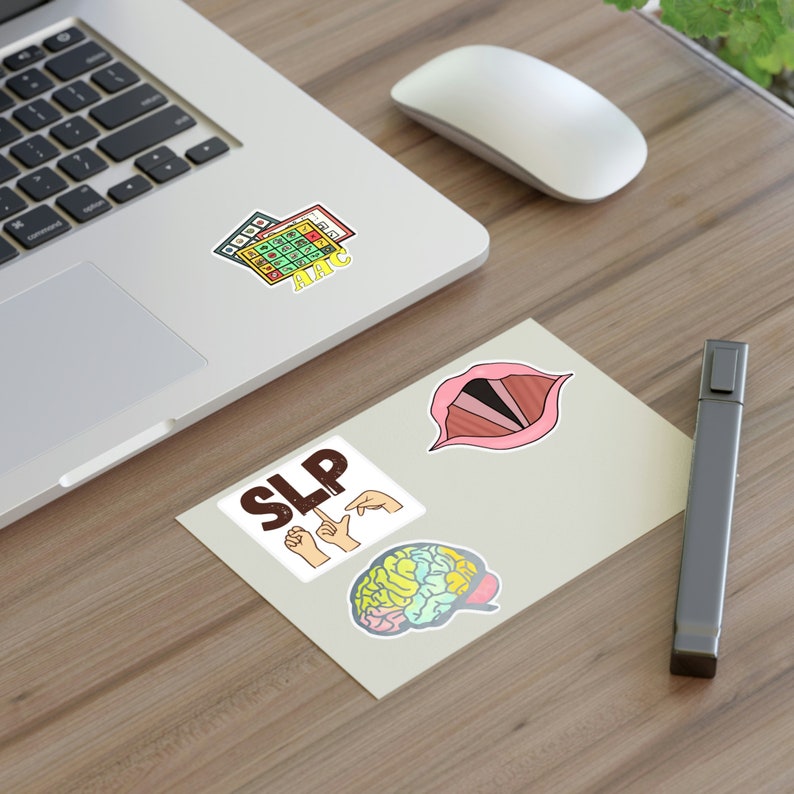 SLP Stickers Sign Language, Vocal Folds, Brain, AAC Sticker Sheet ...
