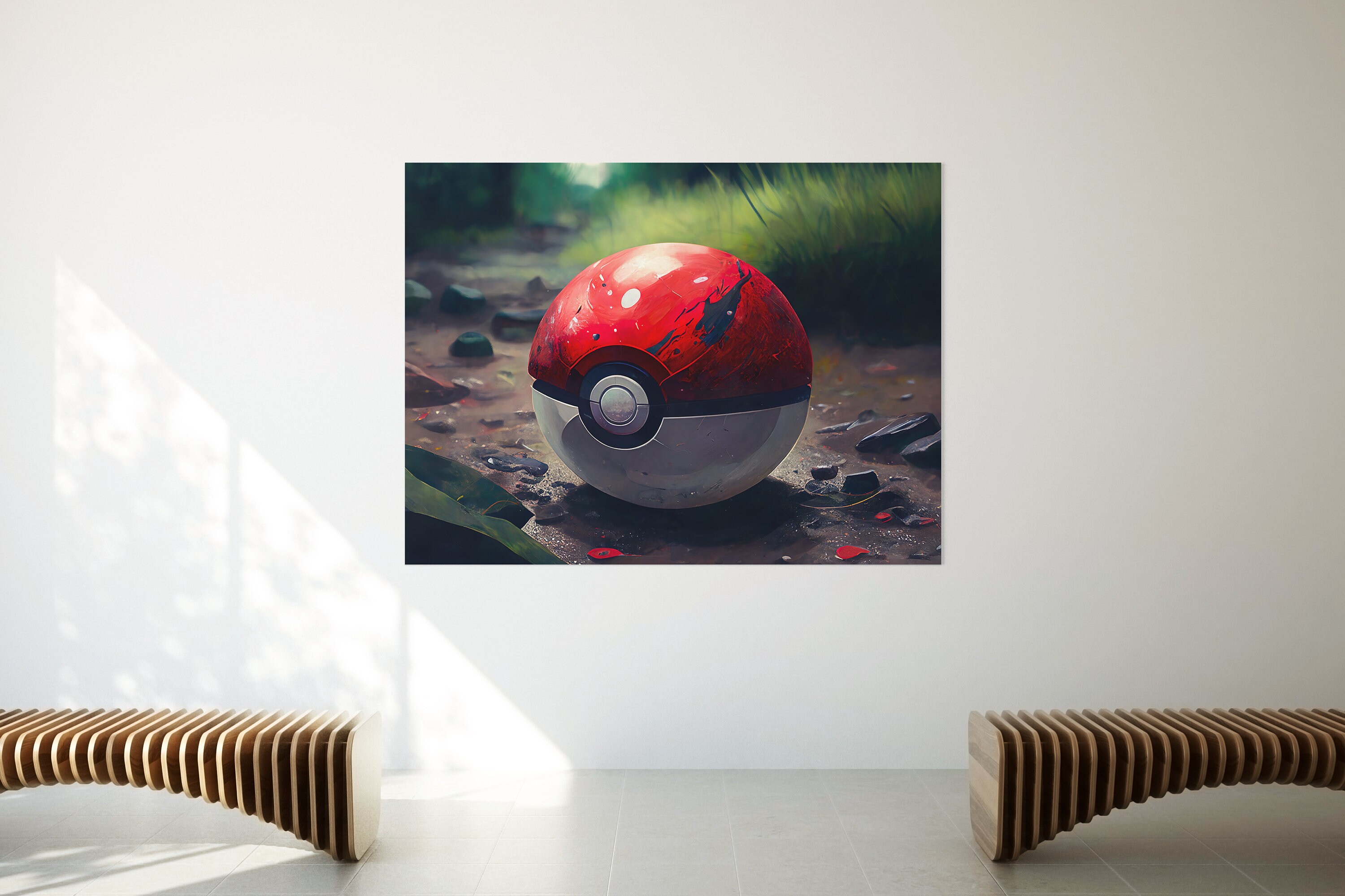 Pokeball Poster Artwork, Pokemon Fan Art in Anime Style, Wall Art as ...