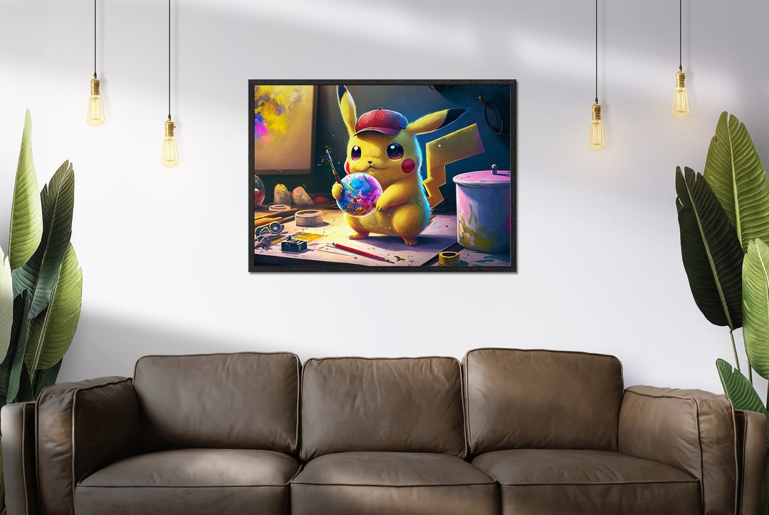 A3 Poster Pikachu Pokemon Image Deco Pokemon Artwork Anime Style Wall ...