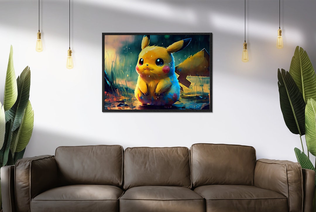 Poster Pikachu Pokemon Poster Nursery Artwork Pokemon Digital Wall Art ...