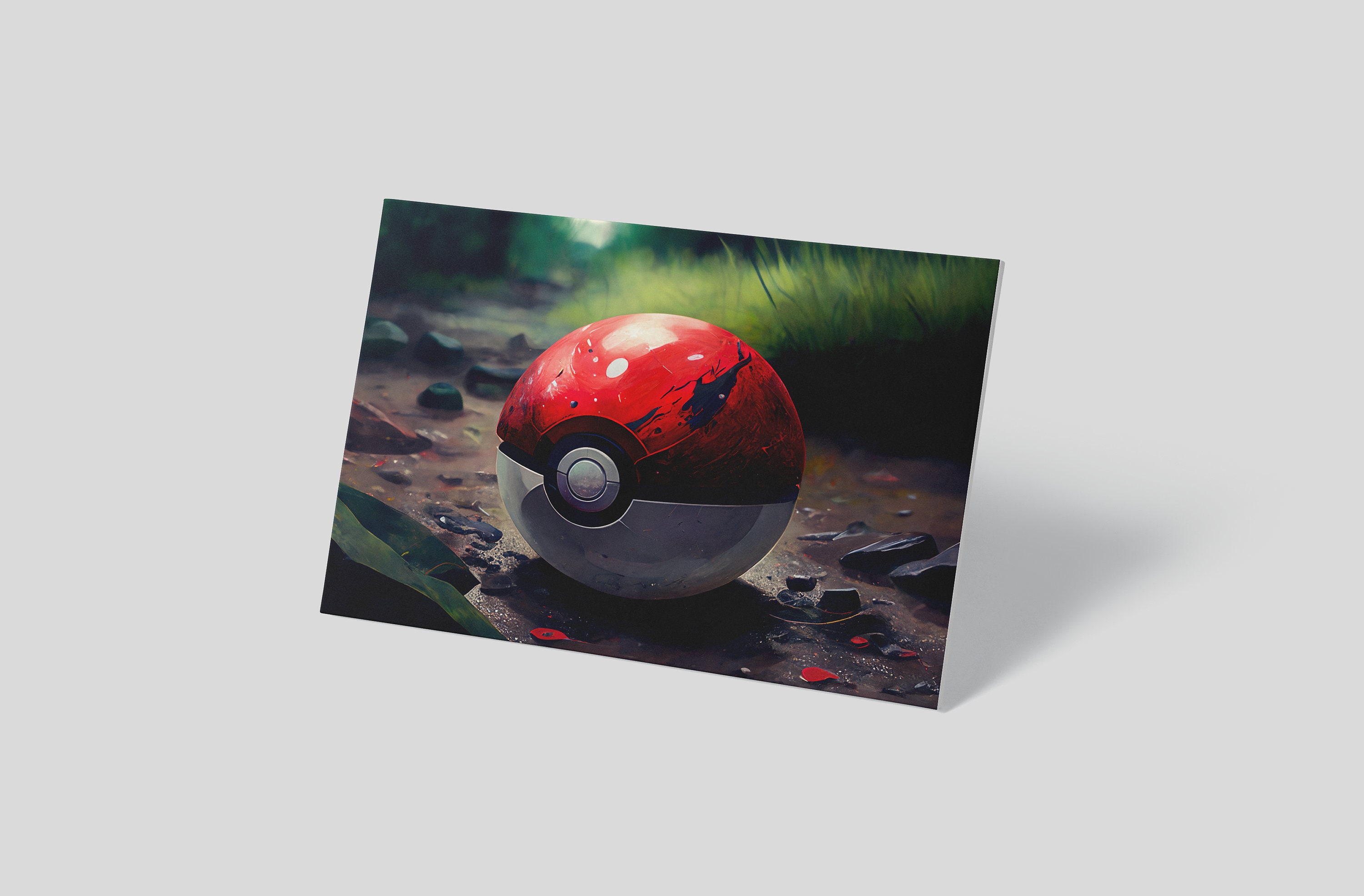 Pokeball Poster Artwork, Pokemon Fan Art in Anime Style, Wall Art as ...