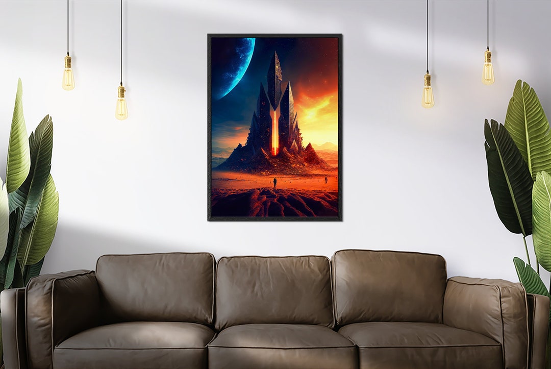 Poster Fantasy World Mystical Picture Wall Art Mysterious Planet Mural ...