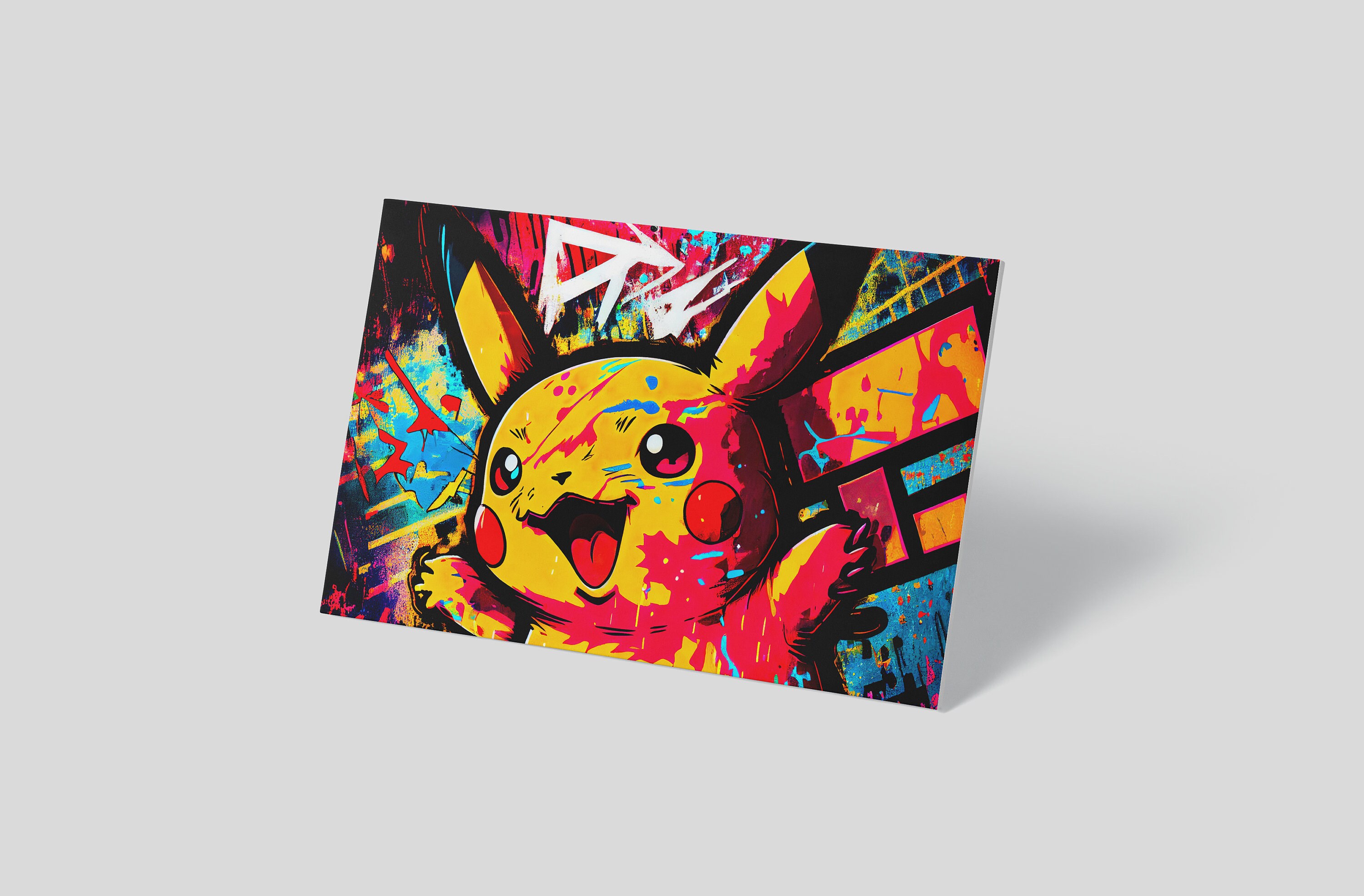 Pop Art Pika Anime Poke-mon Poster Conçu & Vendu Par Teena