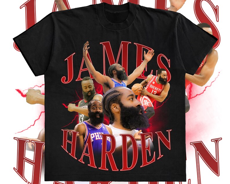 James Harden T-shirt Design PNG Vector T-shirts PNG Printable Bootleg ...