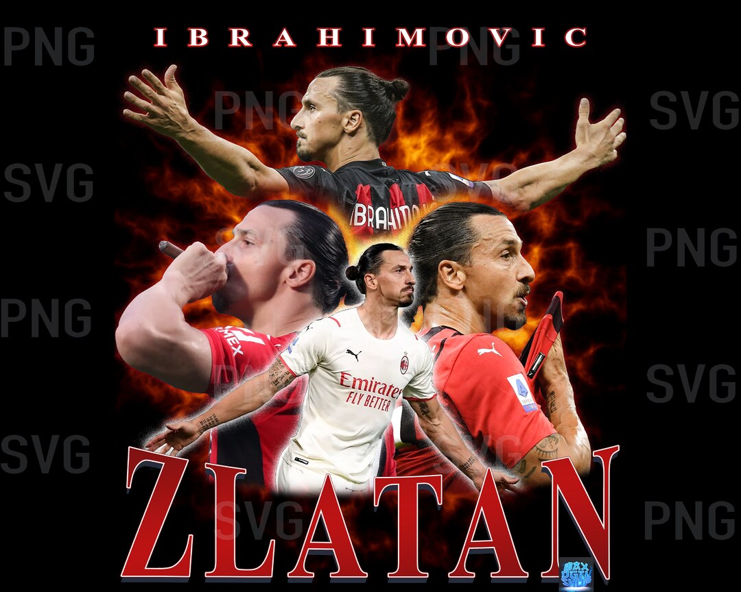 Zlatan Ibrahimovic T-shirt PNG Bootleg T-shirt PNG Printable Bootleg T ...