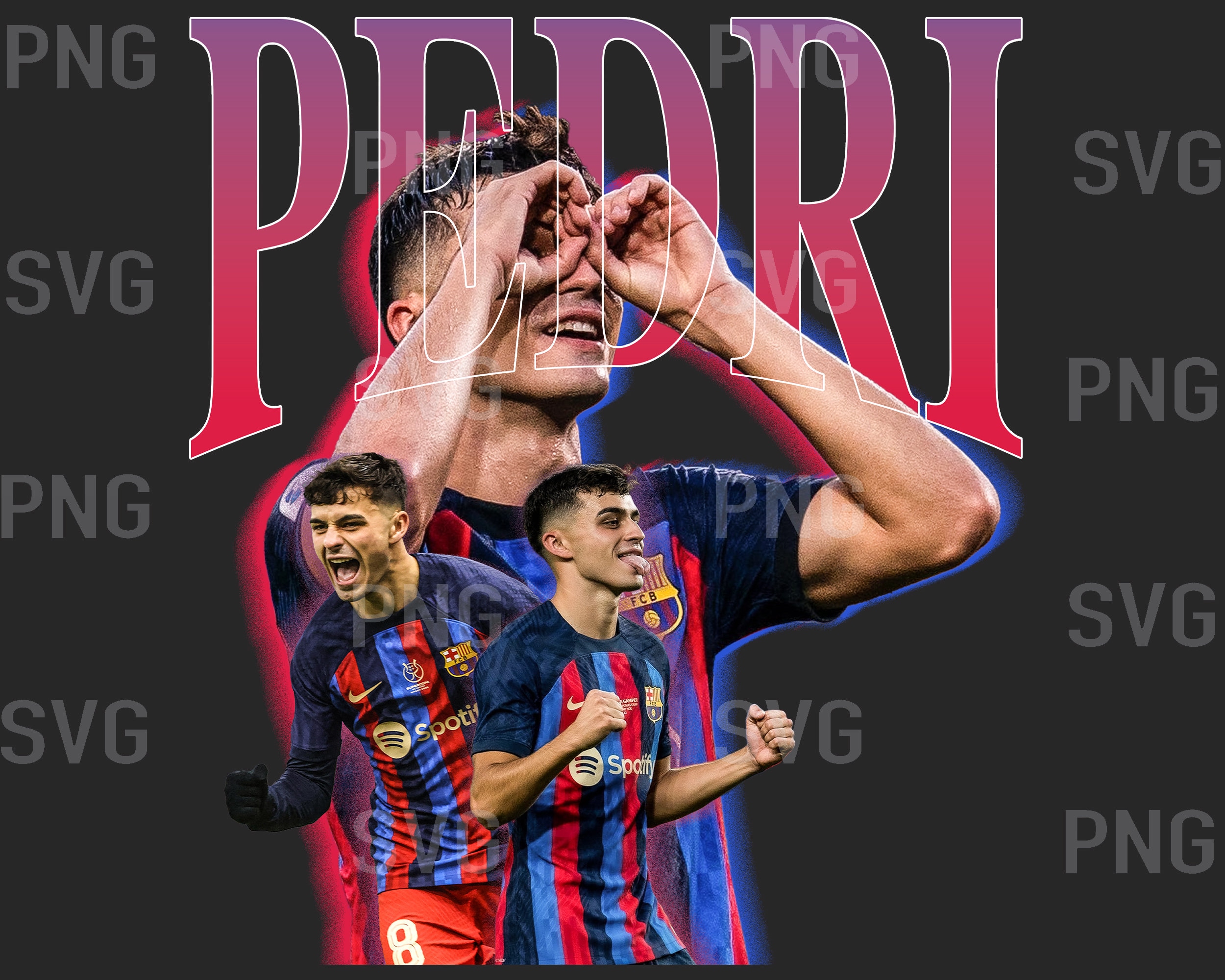 Pedri Barcelona Design PNG Poster PNG Printable Football - Etsy