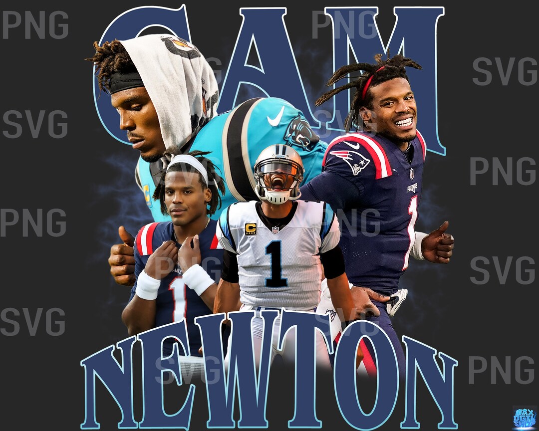 Cam Newton Design PNG Poster PNG Printable Football T-shirt Design ...