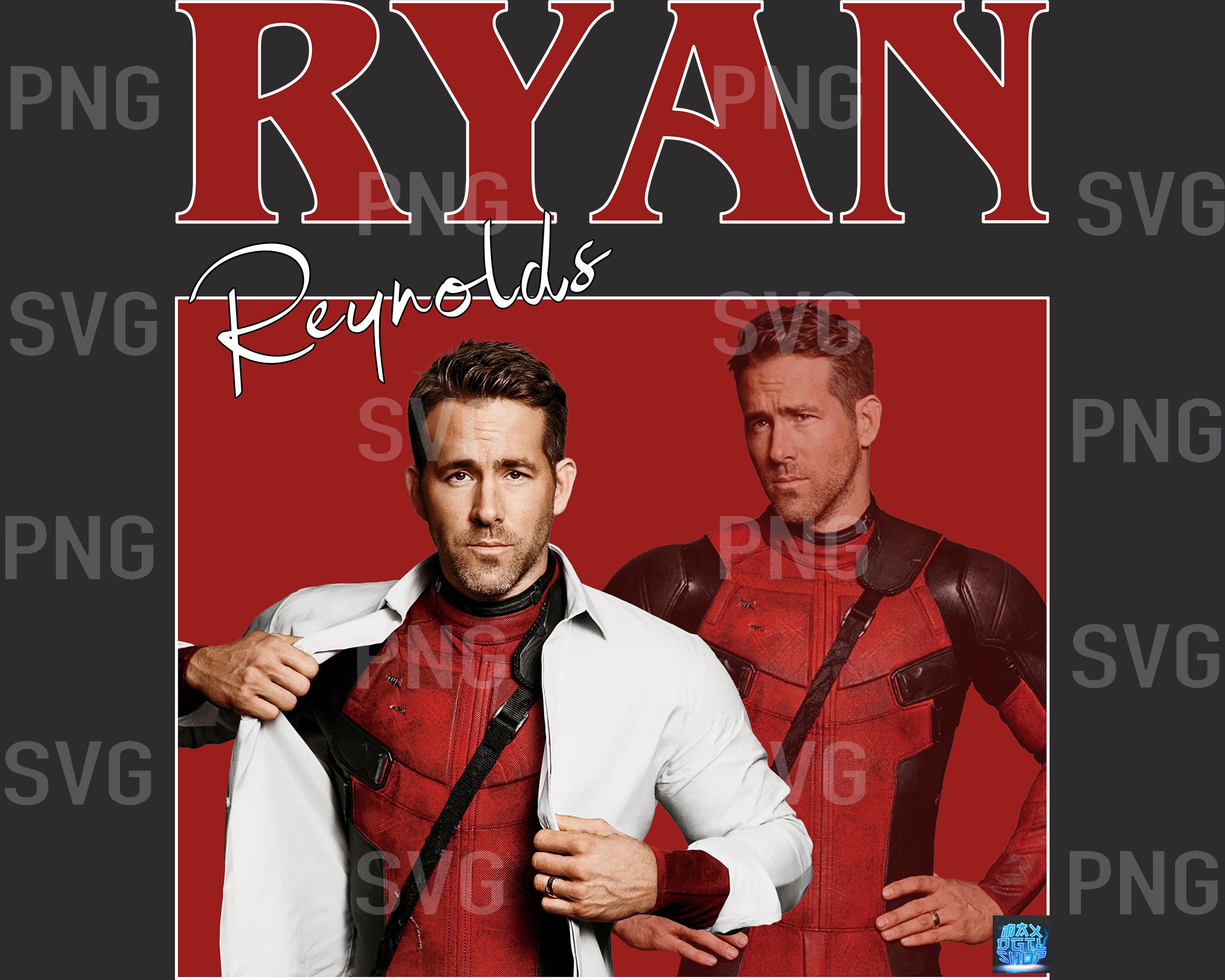Ryan Reynolds Design PNG Deadpool PNG Printable Actors T-shirt Design ...