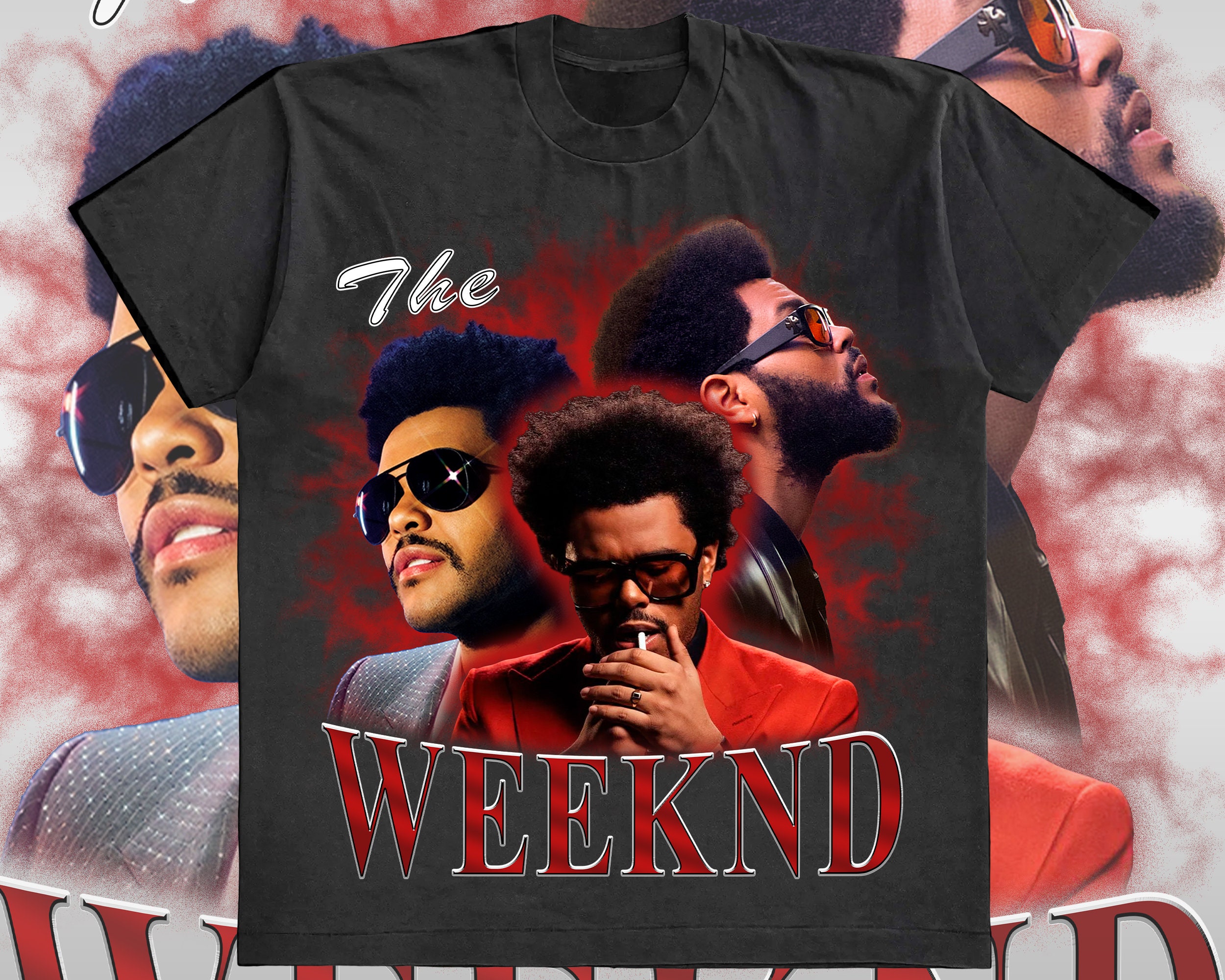 The Weeknd T-shirt PNG Bootleg T-shirt PNG Printable Bootleg T-shirt Design Music Instant ...