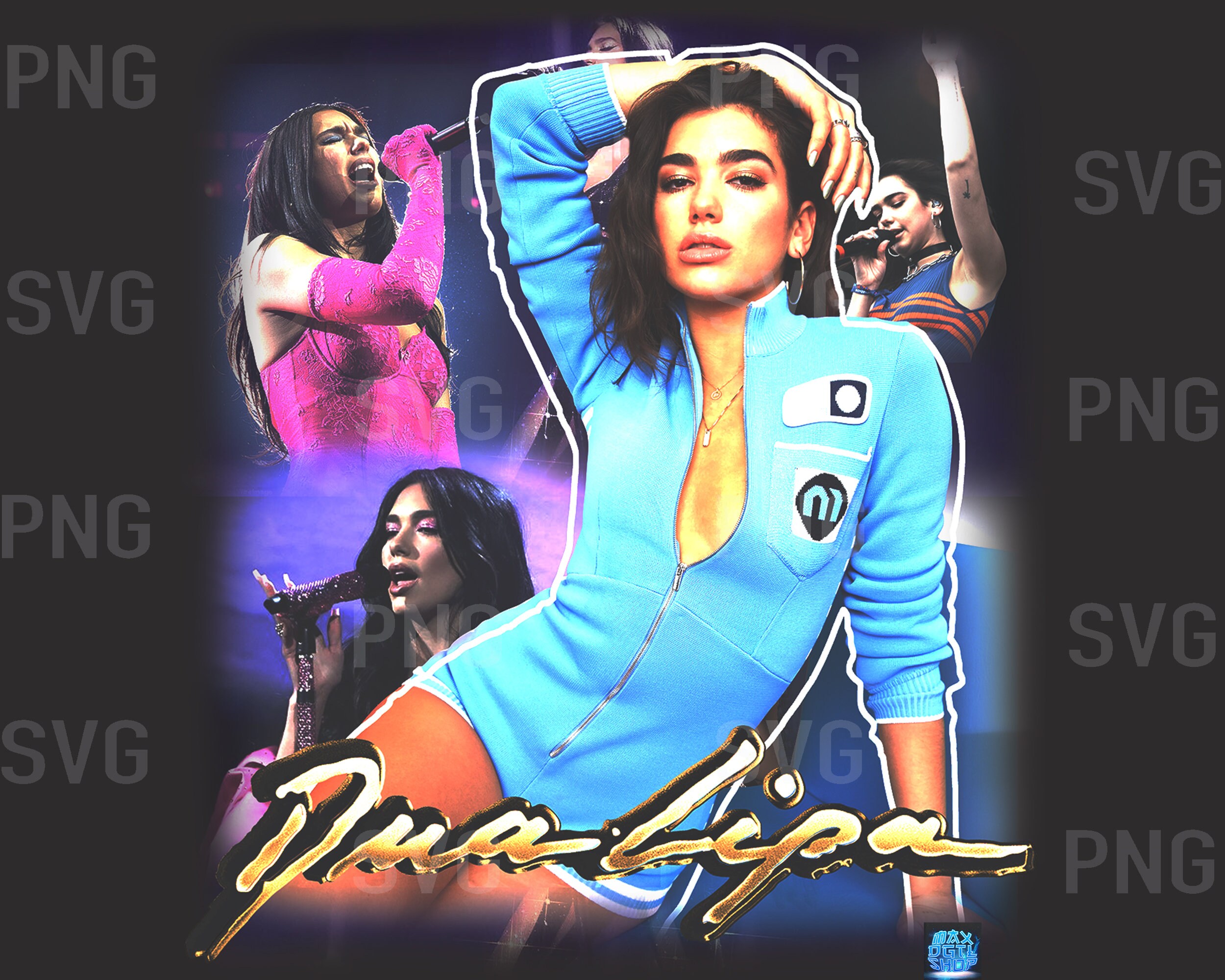 Dua Lipa PNG T-shirt Designs PNG Bootleg T-shirt PNG Printable Bootleg ...