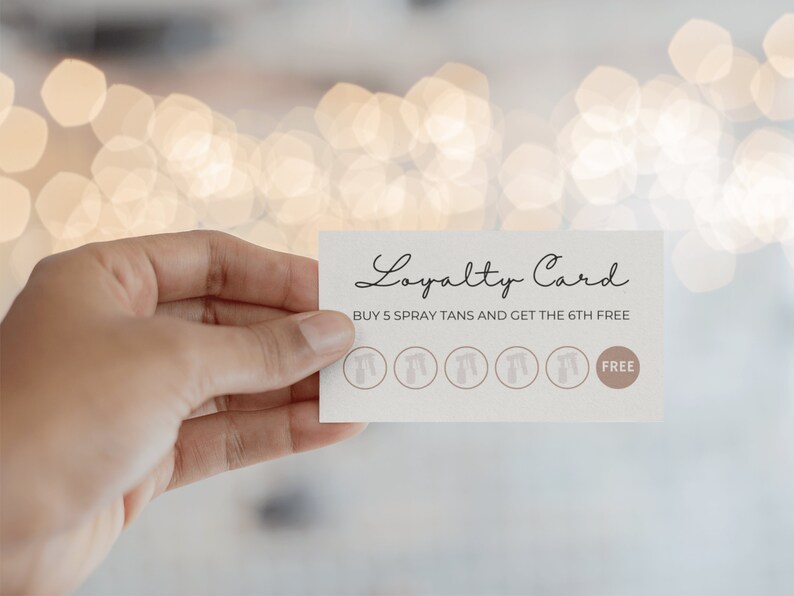 Spray Tan Loyalty Card: Editable Canva Template - Etsy