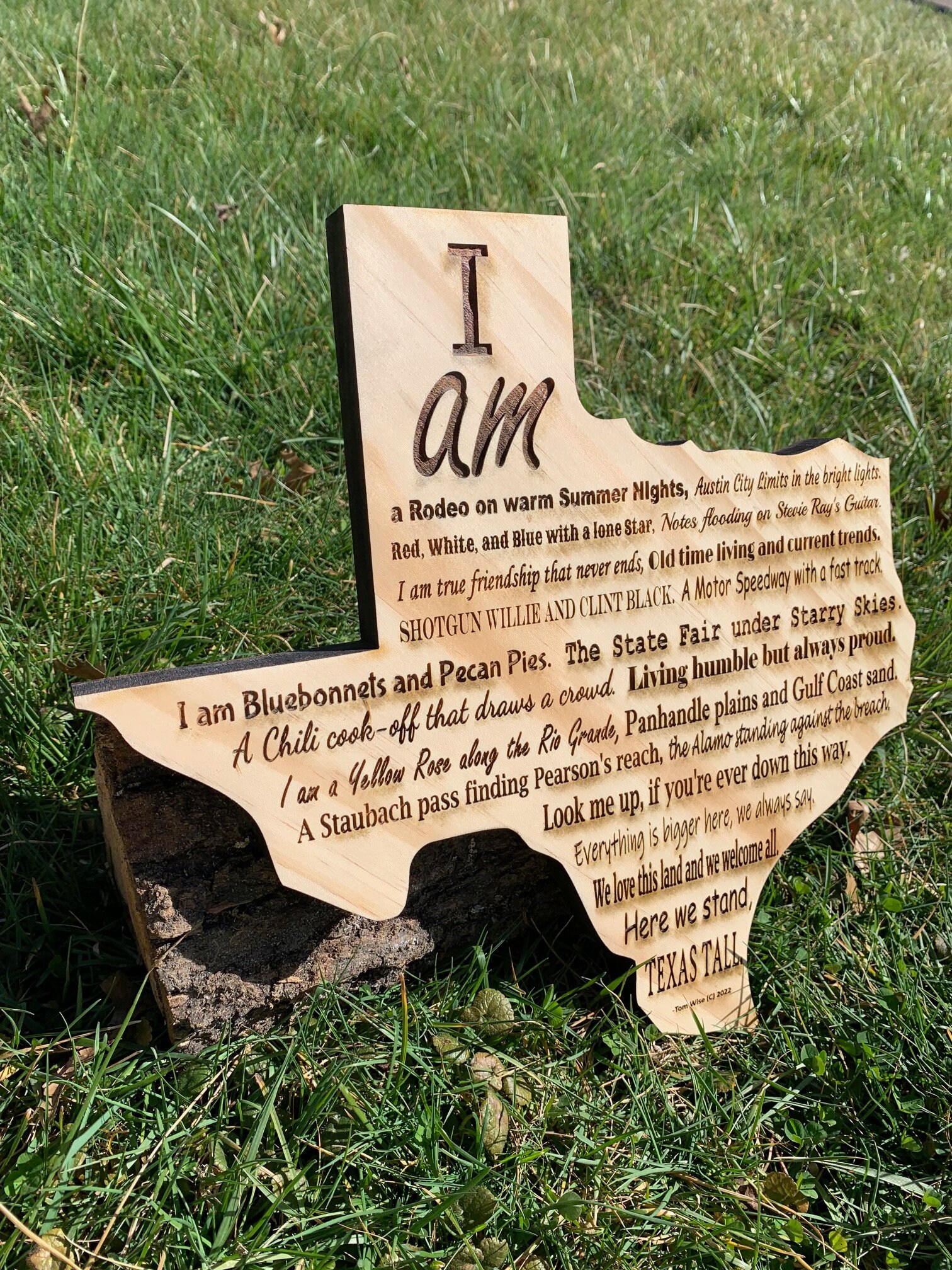 Texas Tall Original Poem Rustic Wood Sign - Etsy