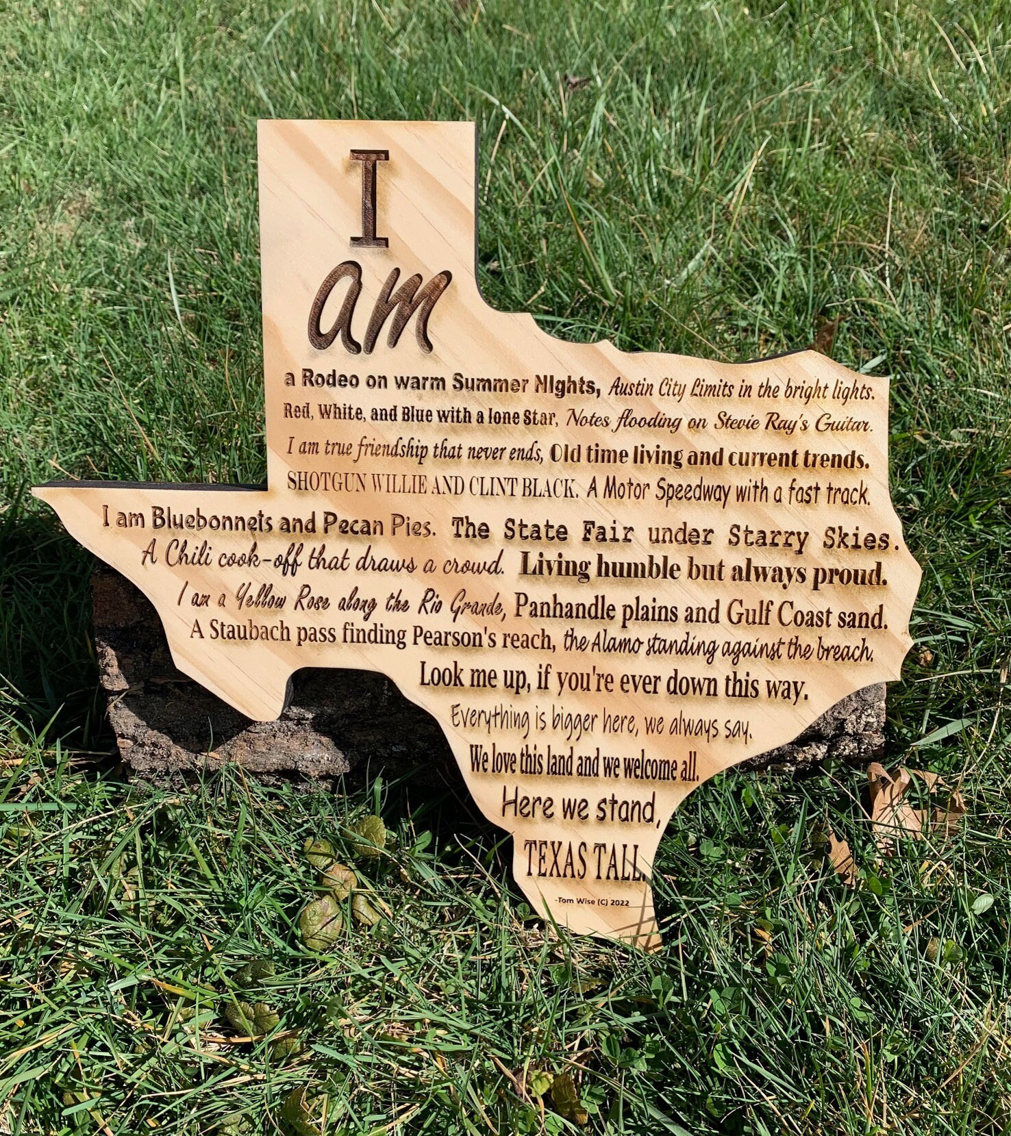 Texas Tall Original Poem Rustic Wood Sign - Etsy