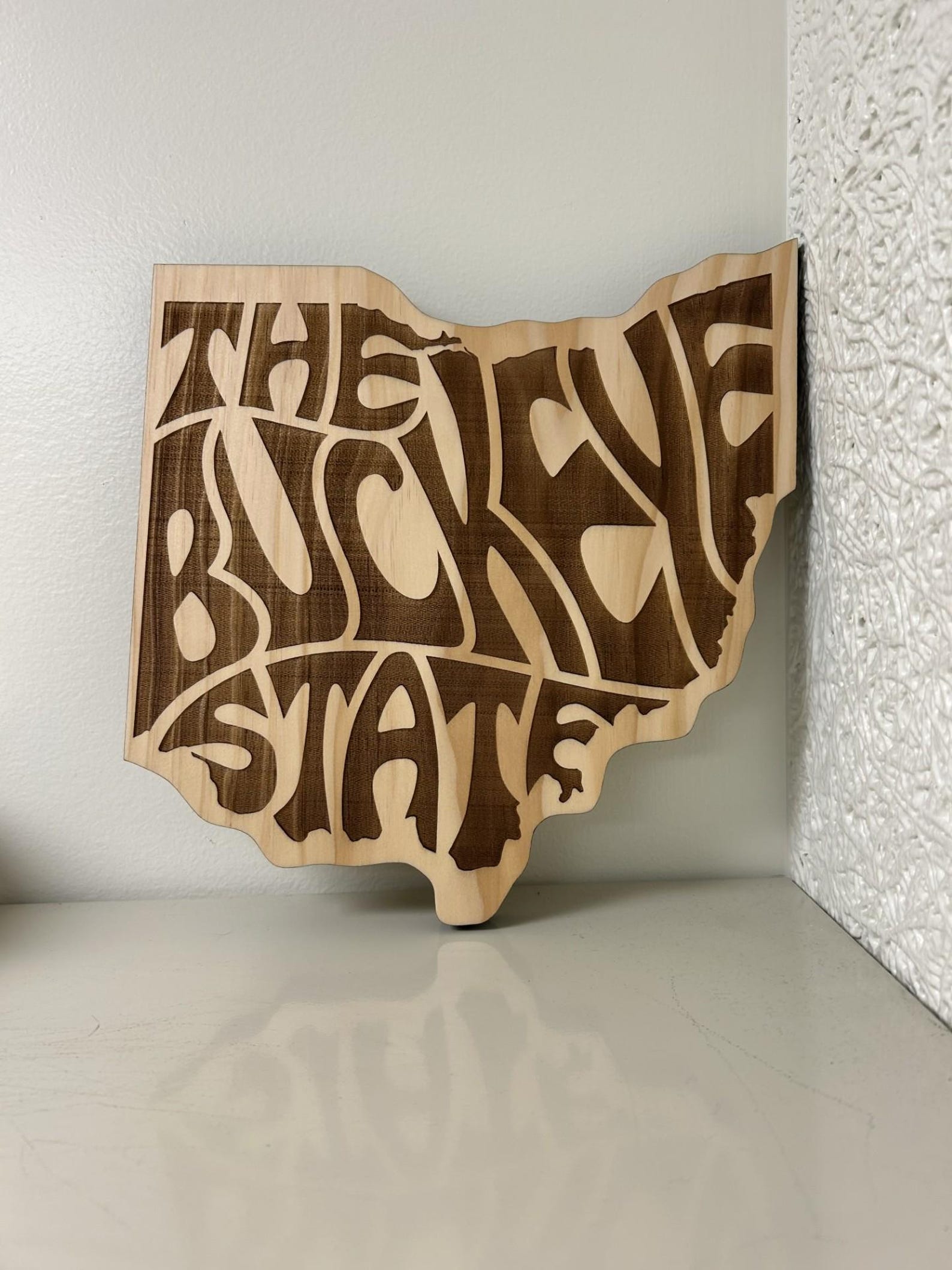 Ohio Rustic Wooden Sign Wall Hanger (the Buckeye State) 11.5 " by 11 ...