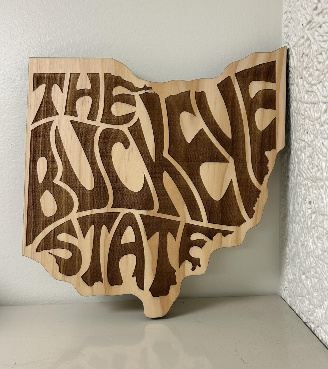 Ohio Rustic Wooden Sign Wall Hanger (the Buckeye State) 11.5 " by 11 ...