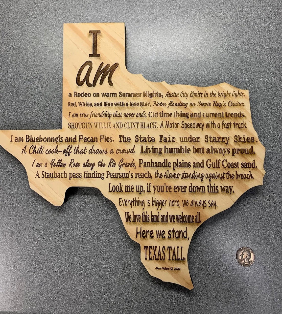 Texas Tall Original Poem Rustic Wood Sign - Etsy