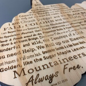 West Virginia Rustic Wooden Free Standing Decor - Etsy