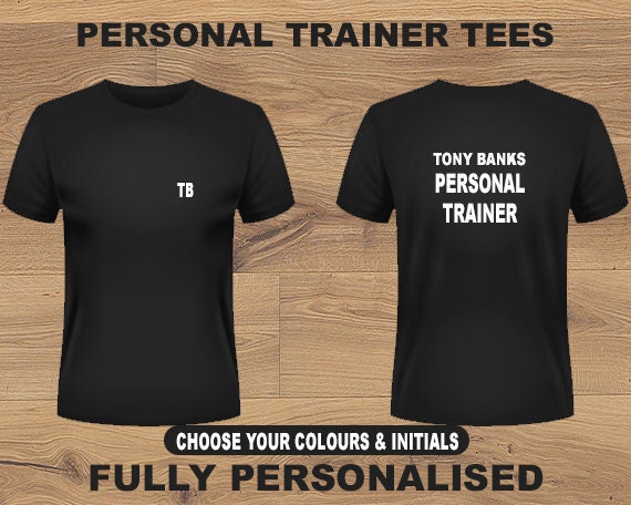 Personal Trainer Tee - With Name - Can Be Personalised - FREE DELIVERY ...