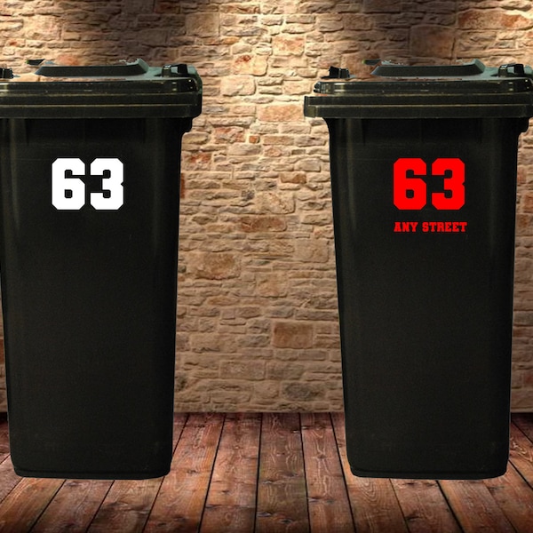 Wheelie Bin House Name Stickers - Etsy UK