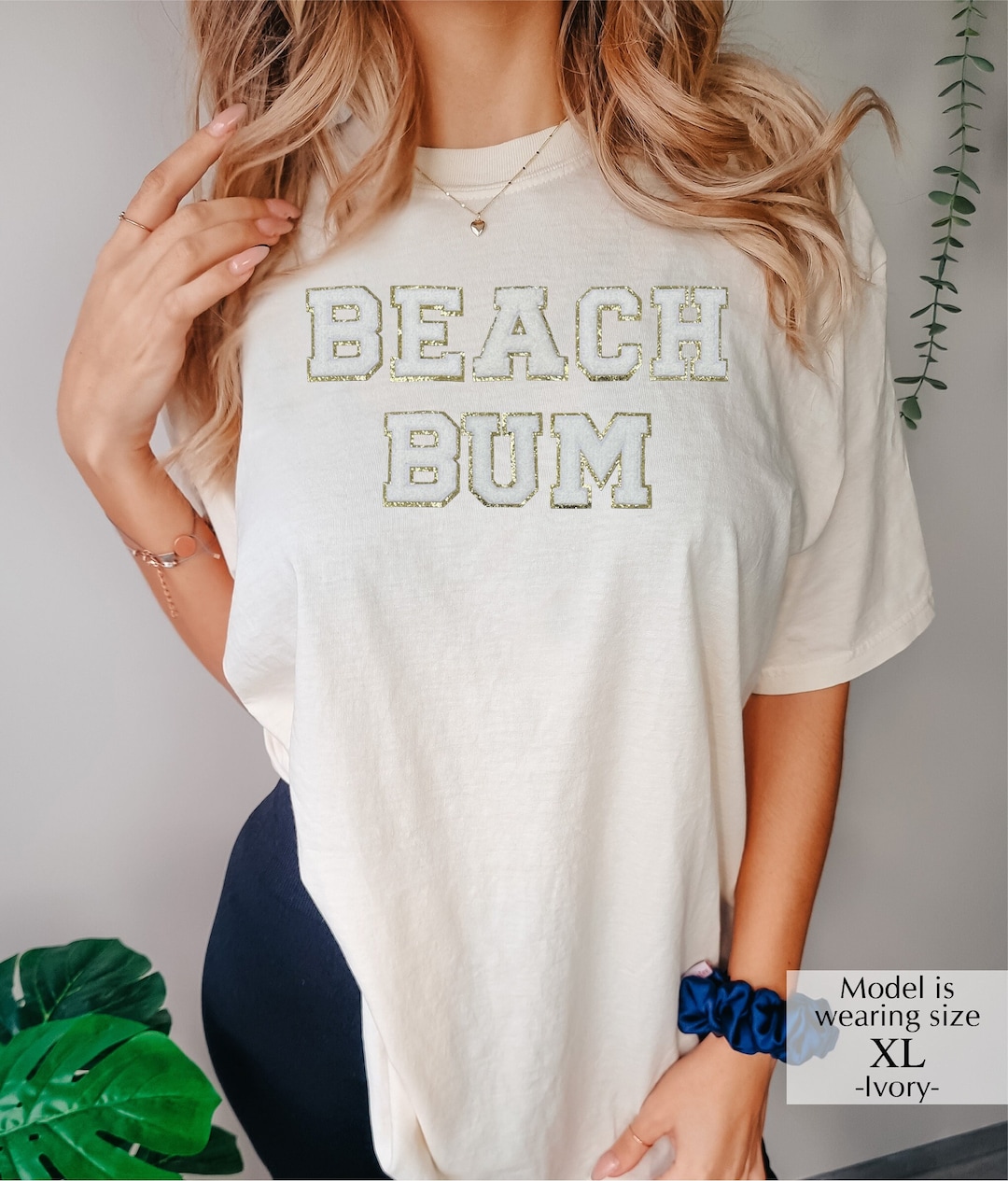 Chenille Letter Beach Bum Tshirt, Beach Graphic Shirt, Beachy T-shirt ...