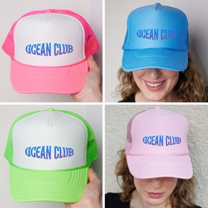 Ocean Club Hat, Beach Hat, Ocean Cap, Summer Vacation Hat, Ocean ...