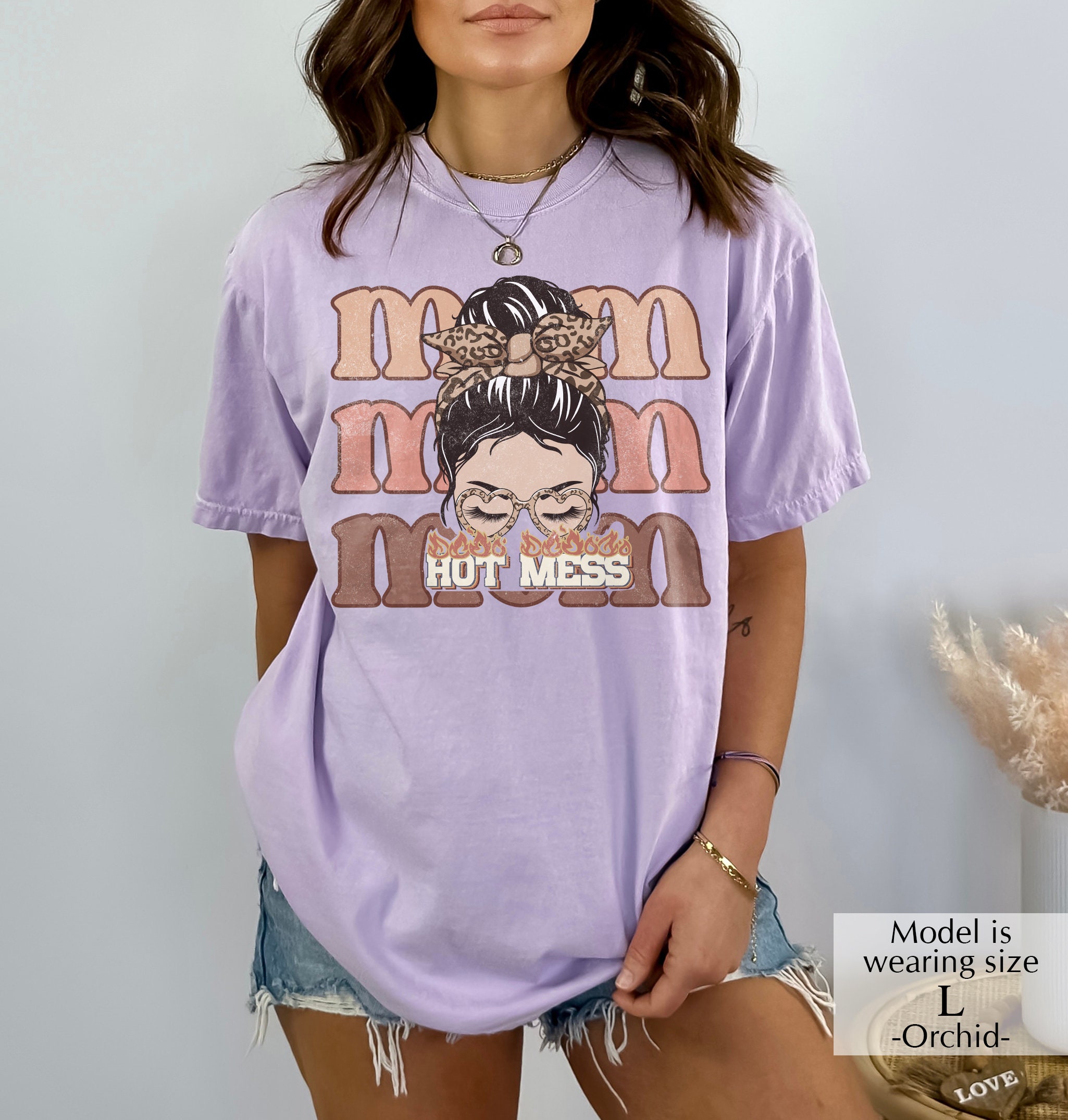 Hot Mess Mom Shirt Comfort Color Mom Shirt Hot Mess Shirt - Etsy