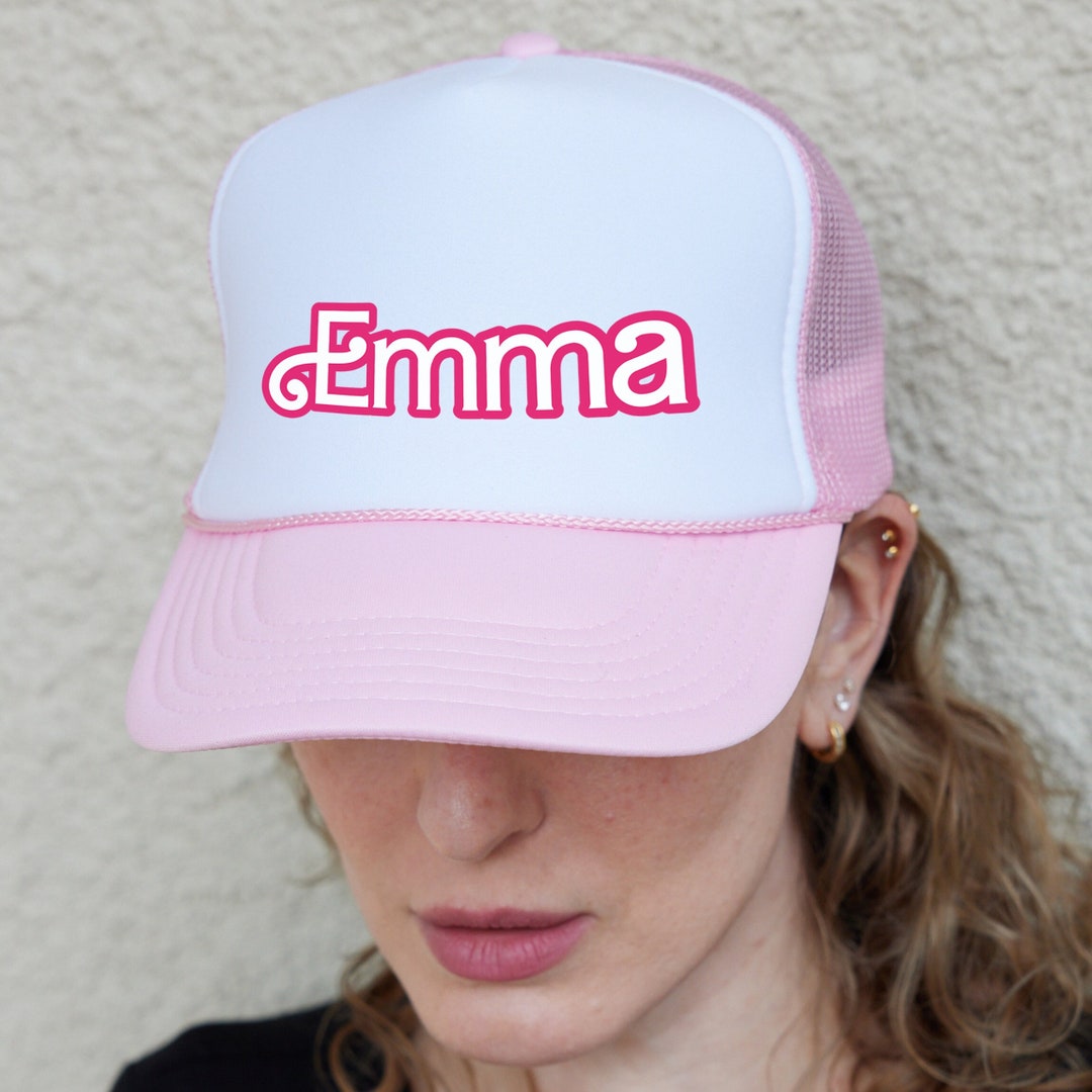 Custom Name Trucker Hat, Pink Trucker Cap, Babe Cap, Hi Babe Hat, Let's ...