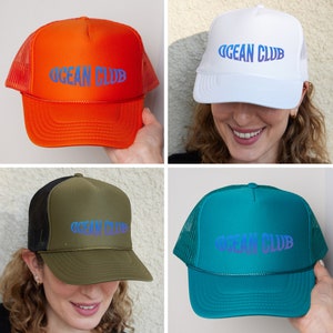 Ocean Club Hat, Beach Hat, Ocean Cap, Summer Vacation Hat, Ocean ...