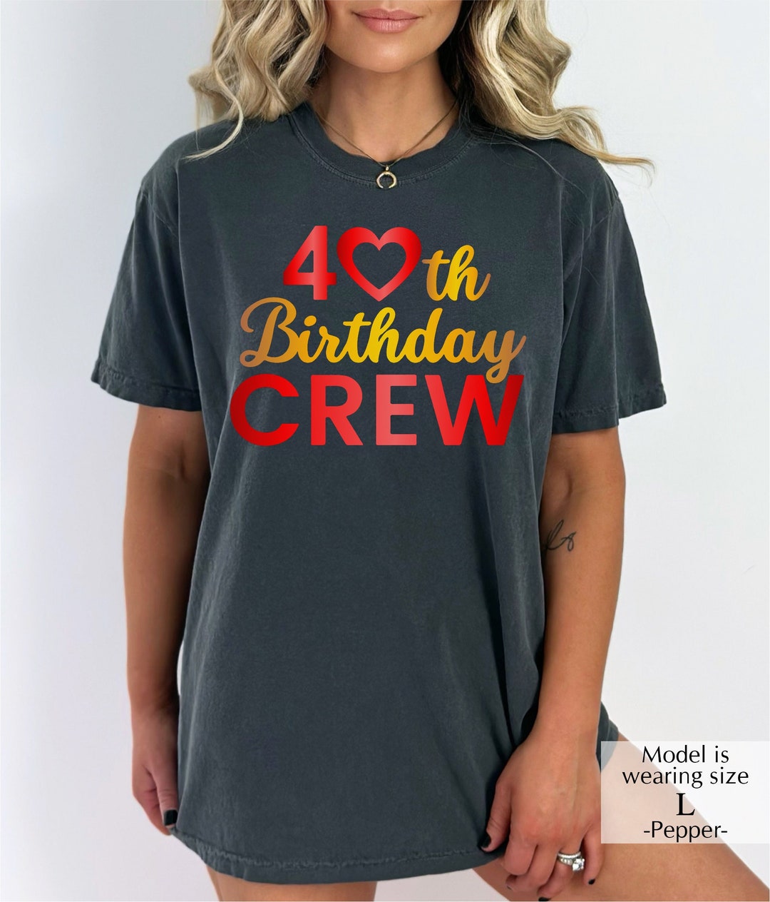 40th Birthday Crew Shirt, 40th Birthday Party Shirt, Matching Fortieth ...