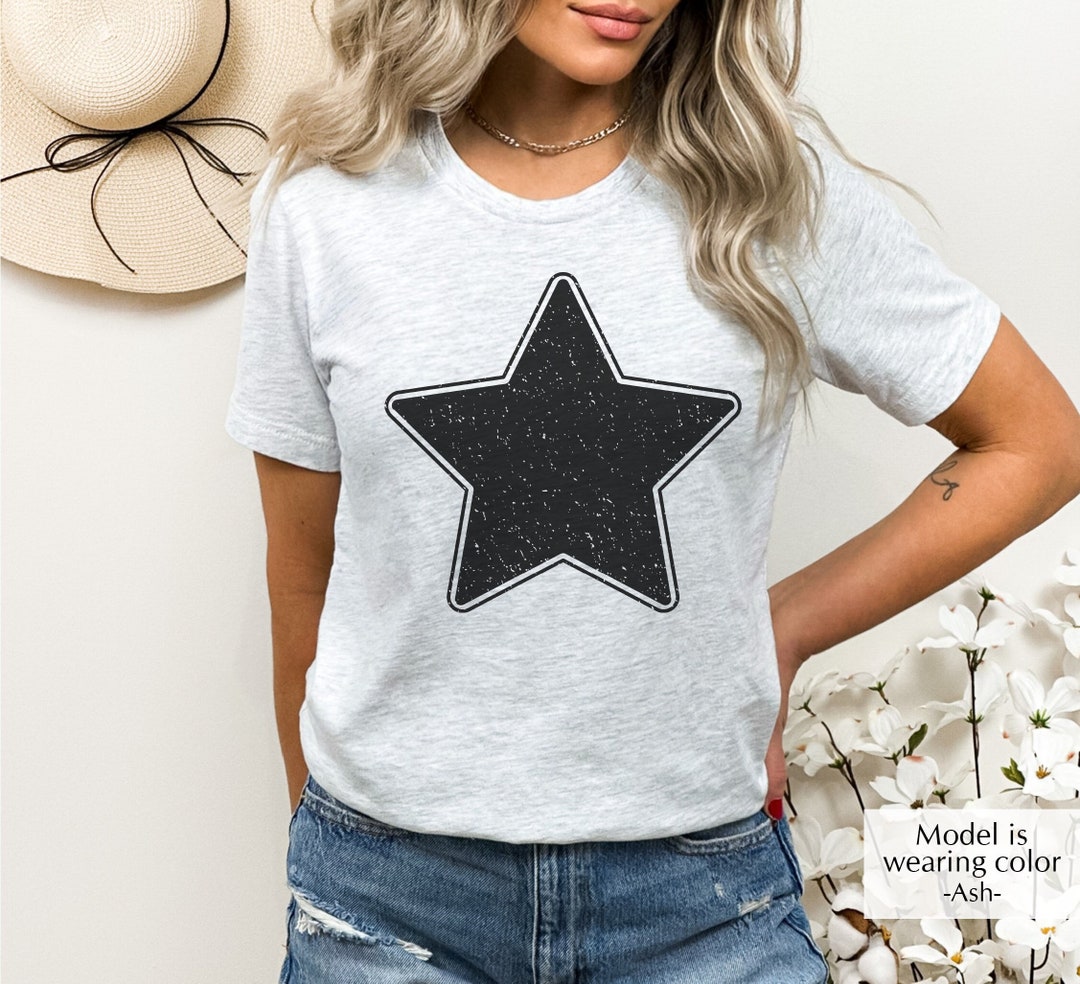 Vintage Star Shirt, Distressed Star Shirt, Womens Star Graphic Tee, Big ...