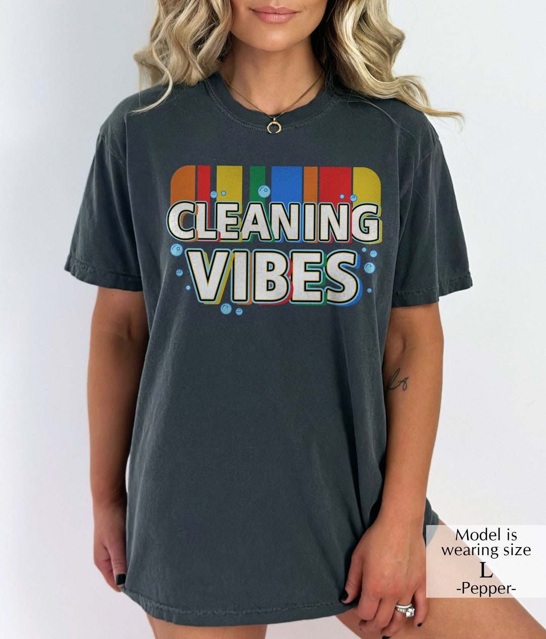Cleaning Vibes Shirt, House Cleaning Shirt, Comfort Color Shirt, Women ...