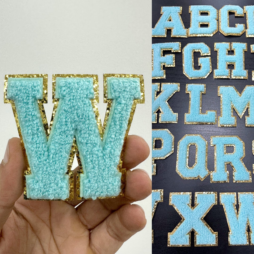 2.5 Inch Iron on Chenille Letter Patch, Varsity Letter Patch, Adhesive ...