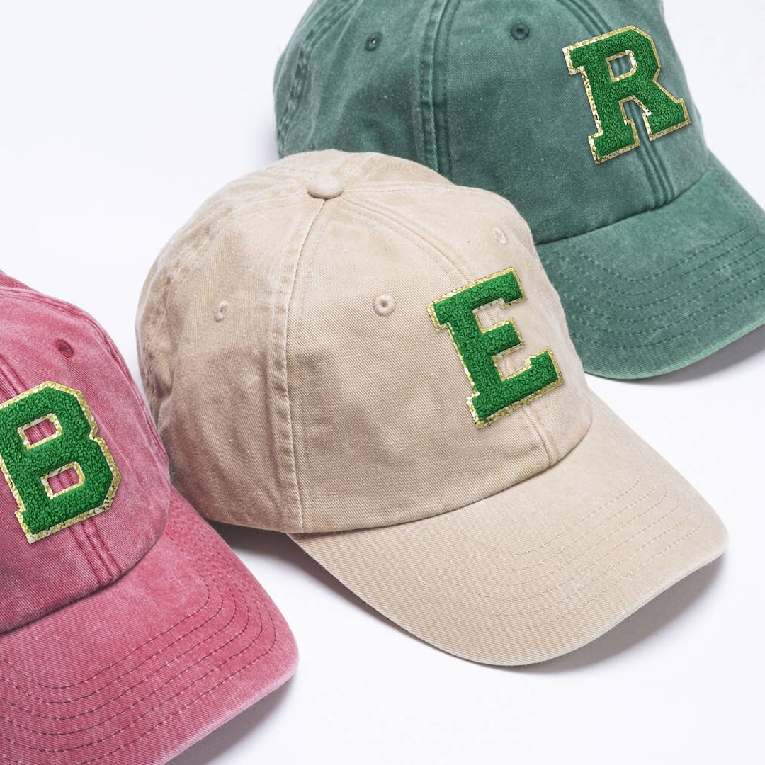 Chenille Varsity Letter Patch Hat, Chenille Letters Hat, Hat With ...