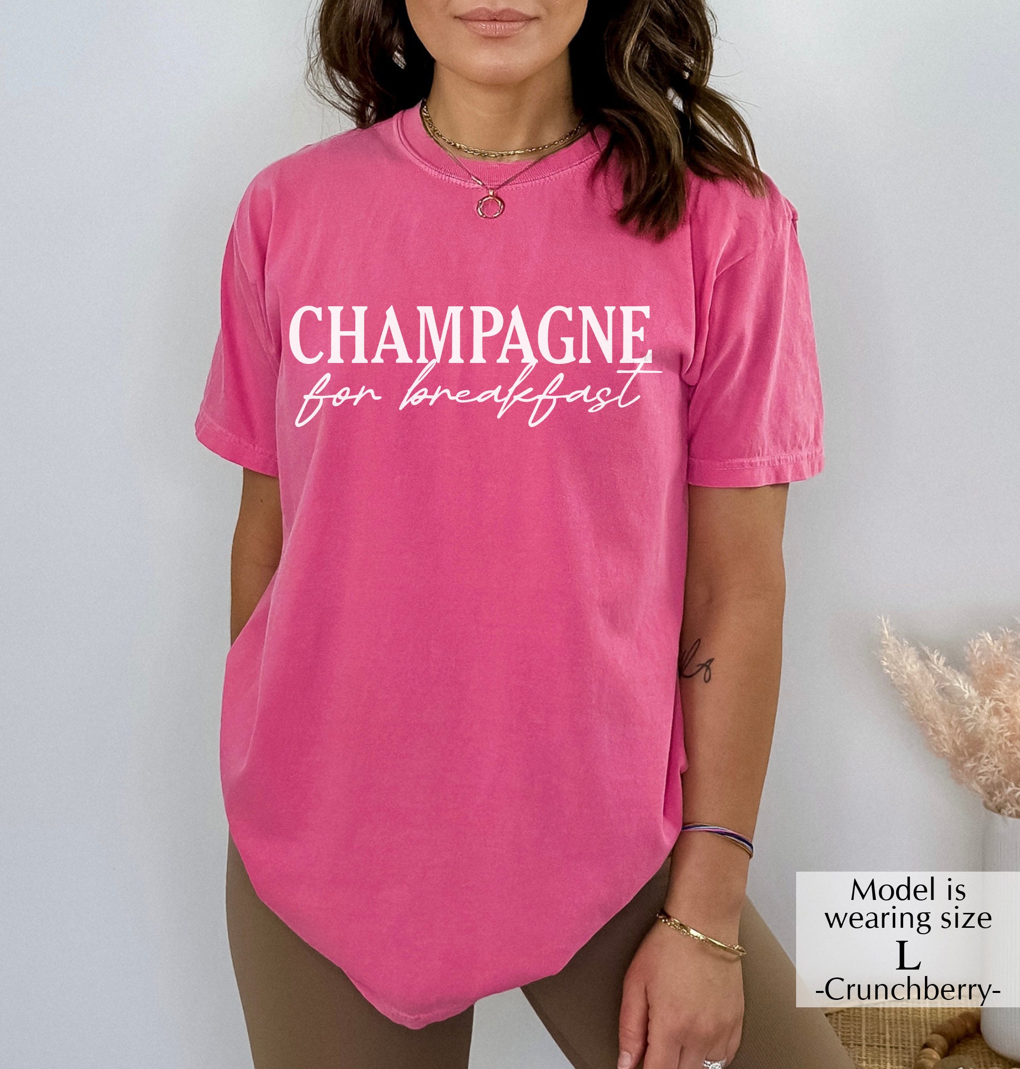 Champagne for Breakfast Shirt Comfort Color Champagne - Etsy