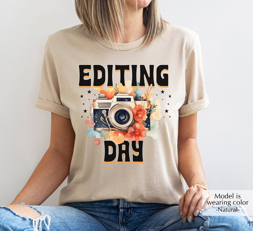 Retro Editing Day Shirt Camera T-shirt Women Photographer - Etsy