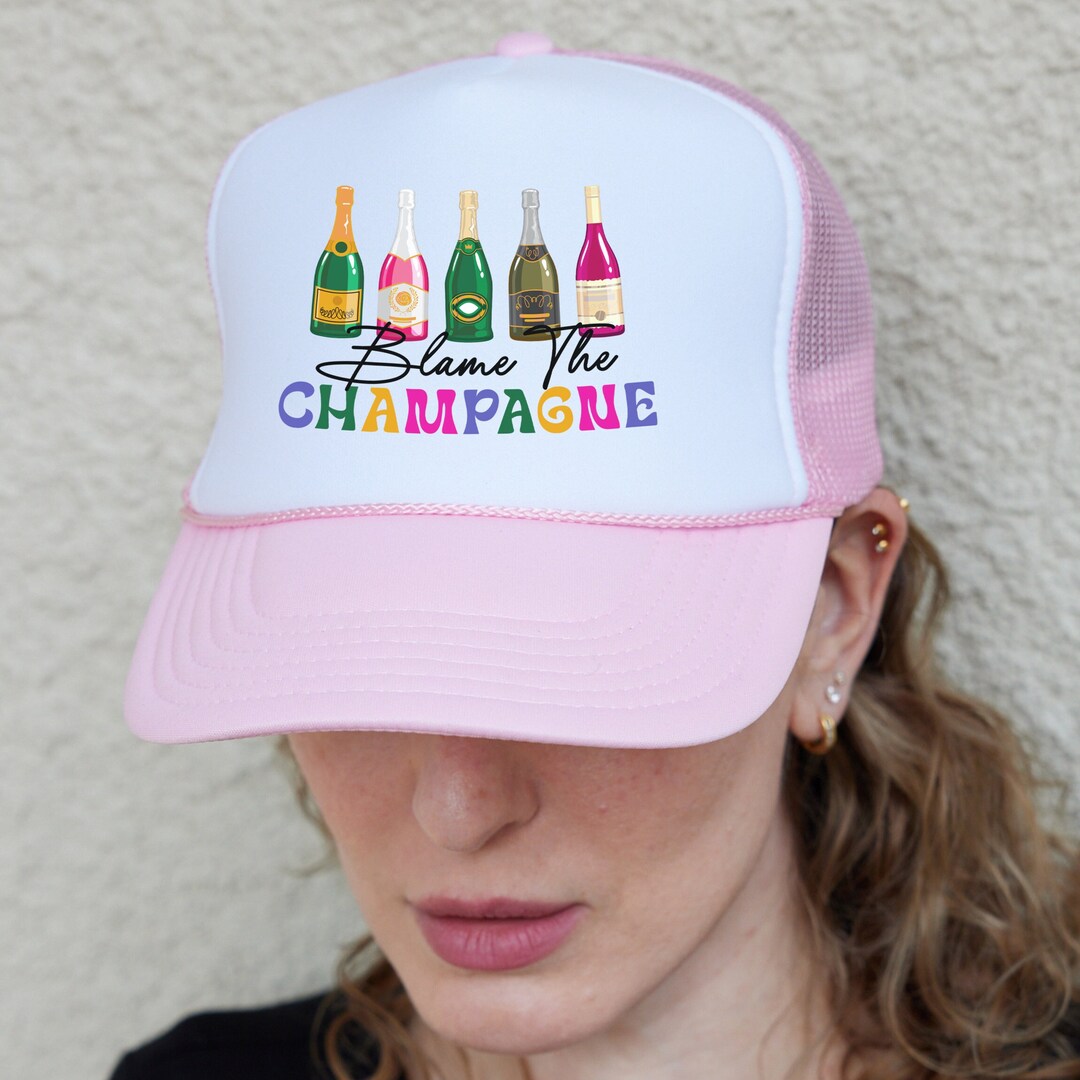 Blame the Champagne Trucker Hat, Blame the Champagne Cap, Bachelorette ...