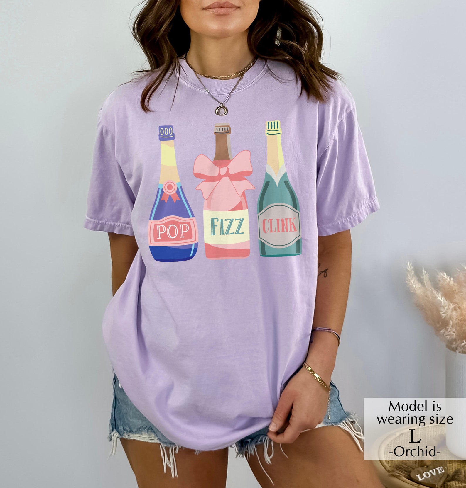 Pop Fizz Clink Shirt Comfort Color Bride T-shirt Champagne - Etsy
