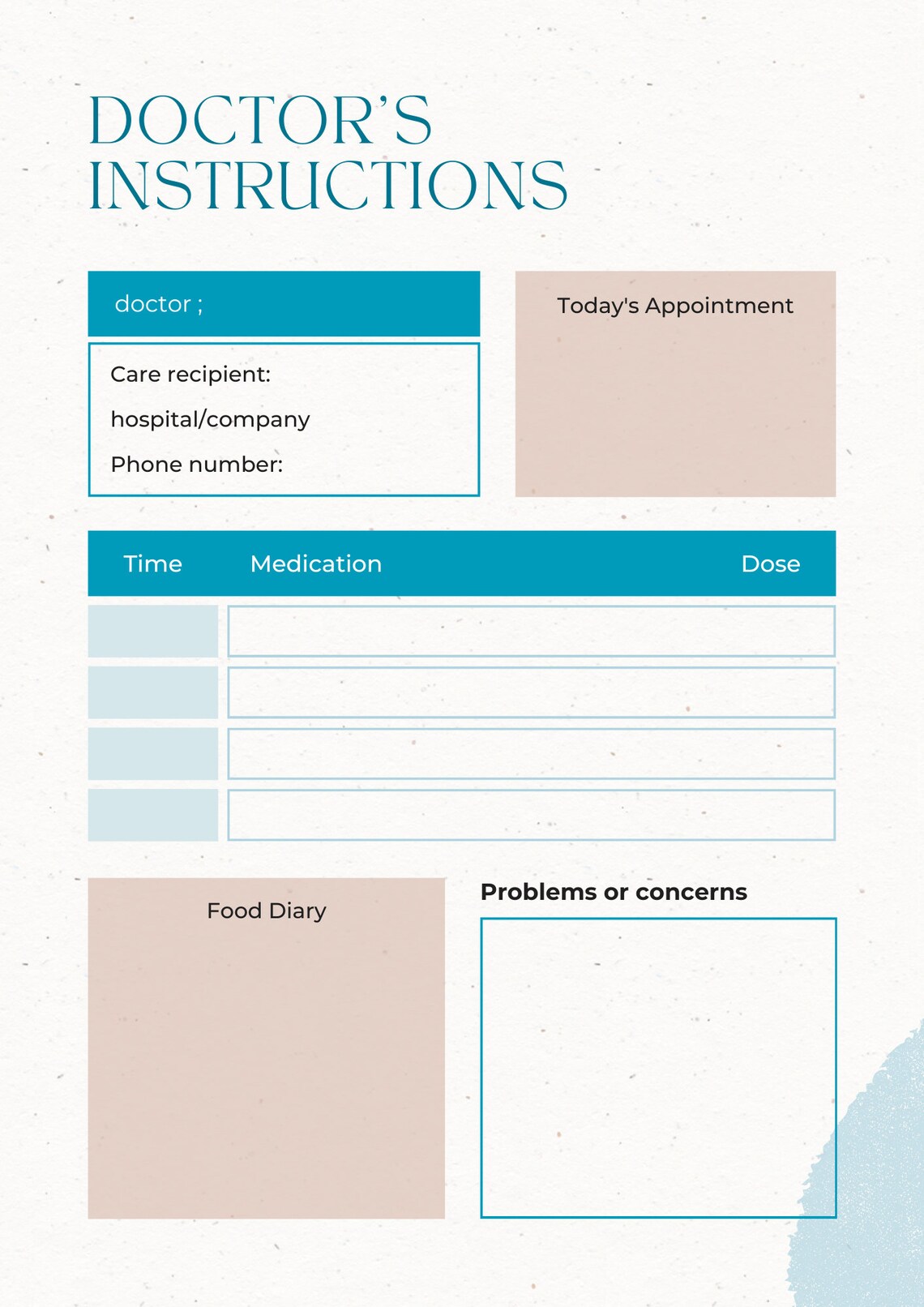 Printable Hospital Bag Checklist, Doctor's Instructions , House Seater ...