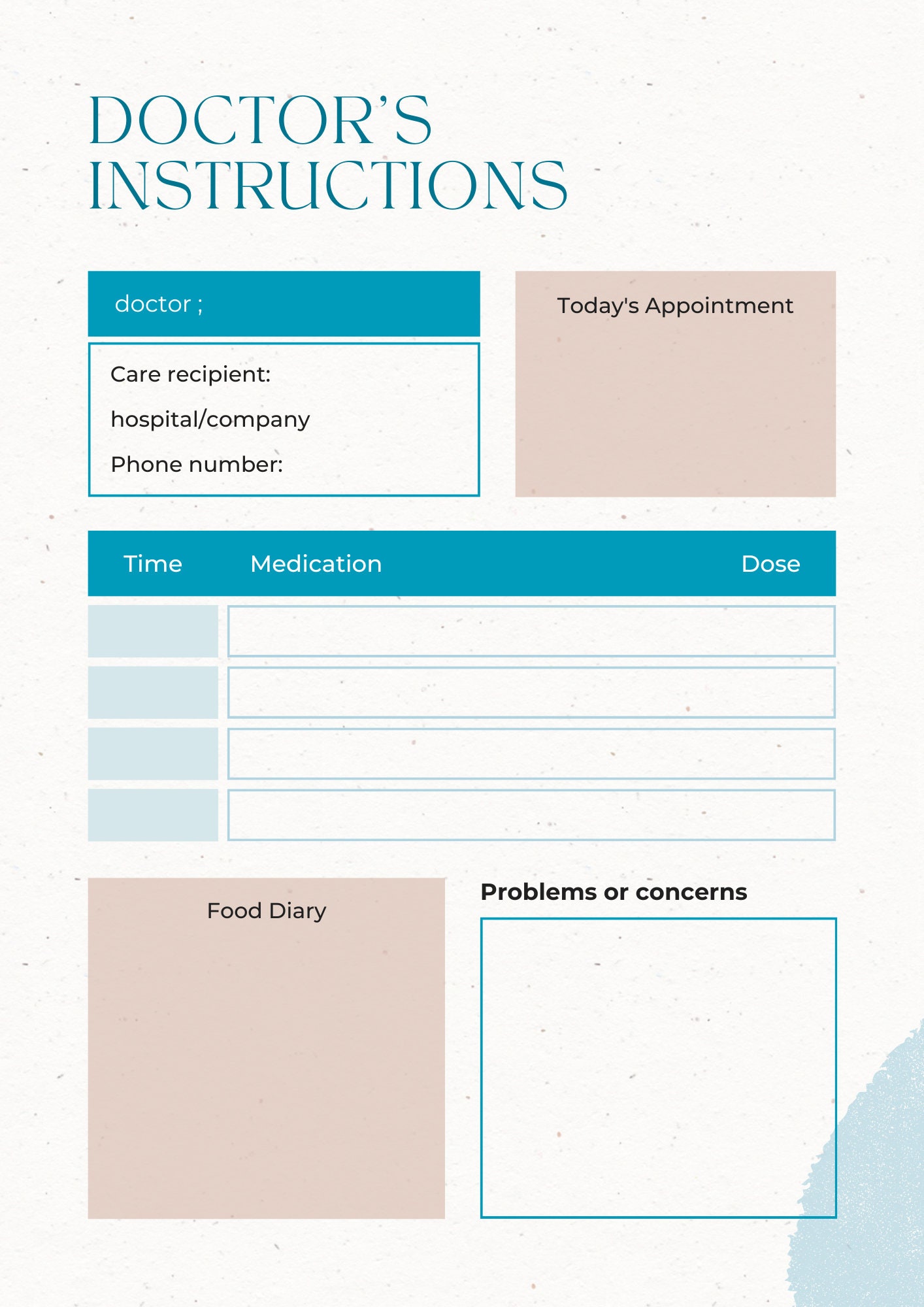 Printable Hospital Bag Checklist, Doctor's Instructions , House Seater ...